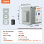 VEVOR 30 Amp RV Power Outlet Box, 125/250 Volt, Enclosed Lockable ...
