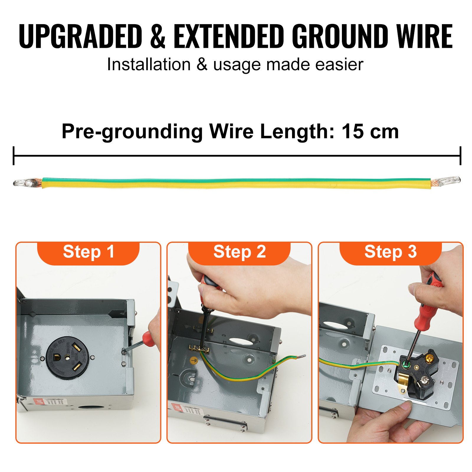 VEVOR 30 Amp RV Power Outlet Box, 125/250 Volt, Enclosed Lockable ...