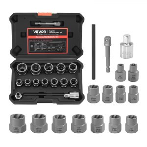 VEVOR Impact Bolt and Nut Remover Set – 16-Pc Cr-Mo Steel