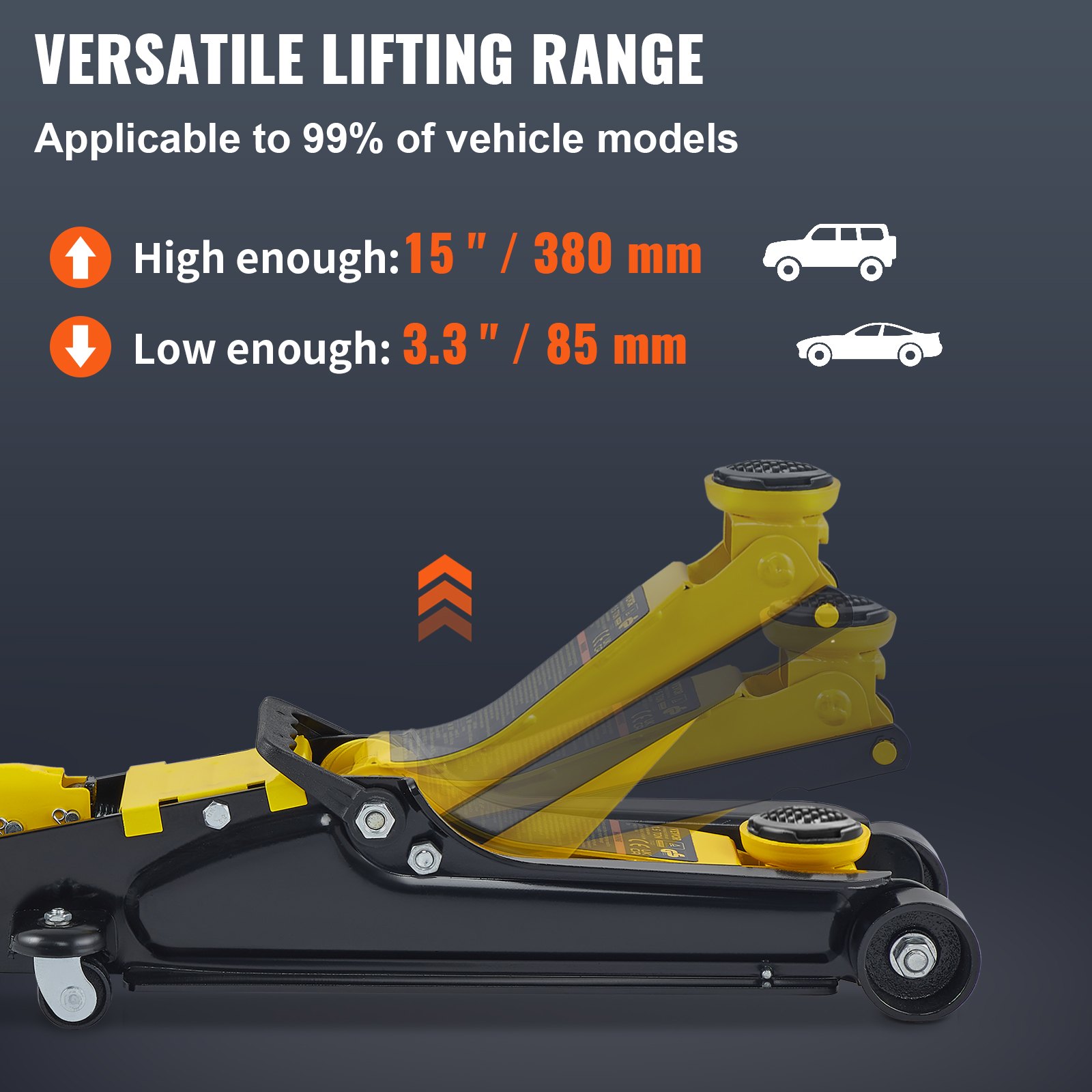 VEVOR VEVOR Floor Jack, 2.5 Ton Low Profile Floor Jack, Heavy-duty ...