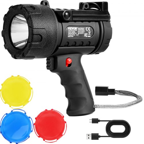 USB Super Bright Rechargeable Spotlight Flashlight 200,000LM ...