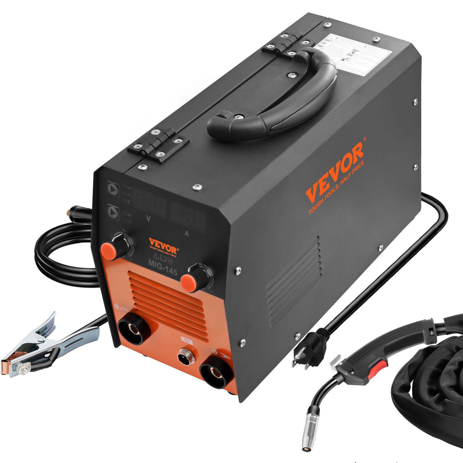 VEVOR 145Amp MIG Welder, Welding Machine 3 in 1, 110V Flux Core/Solid ...