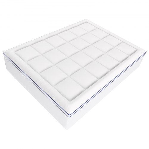 VEVOR Mattress Topper Premium Memory Foam Fiber Fill Queen Size 4 in ...