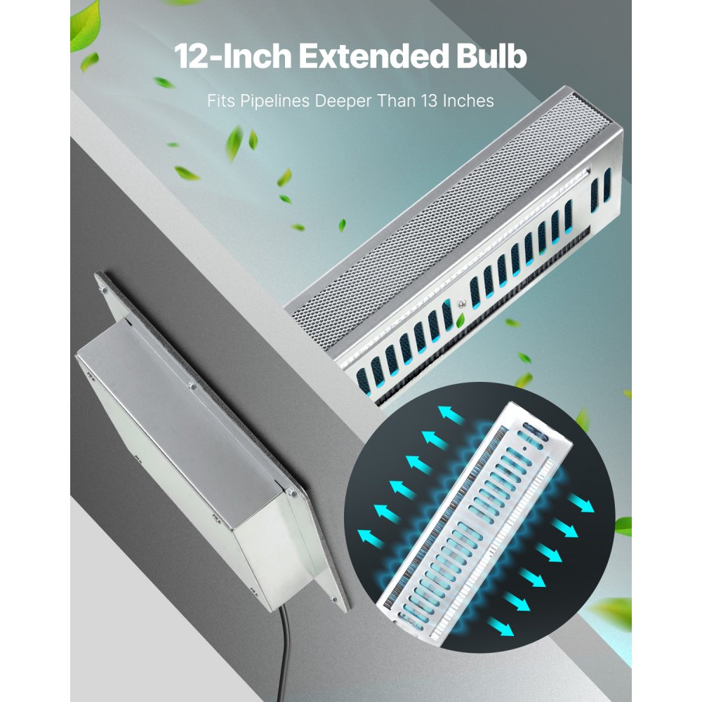 HVAC Air Purifier Whole House 24W 12inch Light PCO Carbon Technology ...