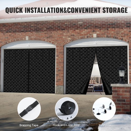 VEVOR Garage Door Screen for Winter 8.3 x 7.15 ft Garage Door ...