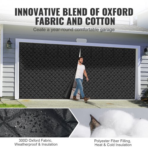 VEVOR Garage Door Screen for Winter 18.3 x 7.15 ft Garage Door ...