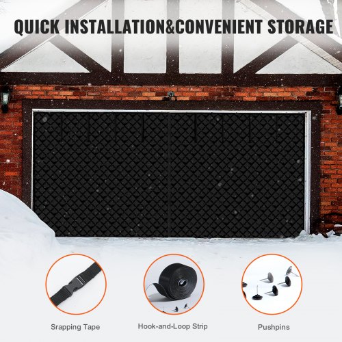 VEVOR Garage Door Screen for Winter 16.3 x 7.15 ft Garage Door ...