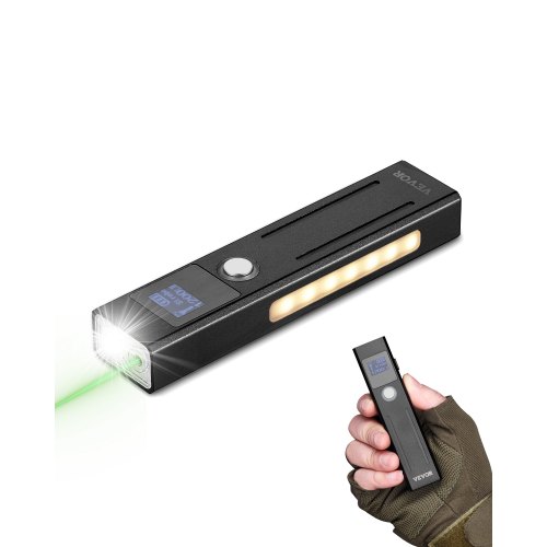 EDC Flat Flashlight 3-in-1 High Lumens Flashlight & Green Beam IPX4 ...