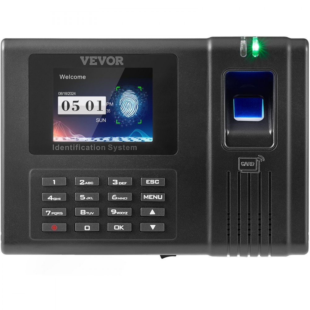 VEVOR Time Clock, Employee Attendance Machine with Fingerprint, RFID ...
