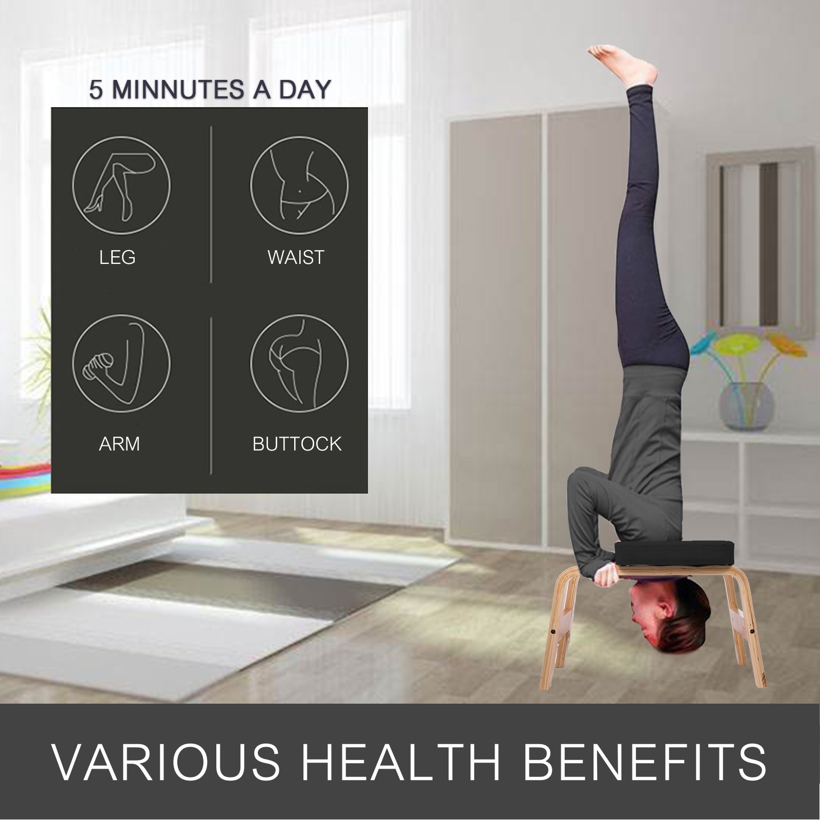 Fitness Yoga Handstand Chair Inversion Chair Yoga Chair Exercise ...