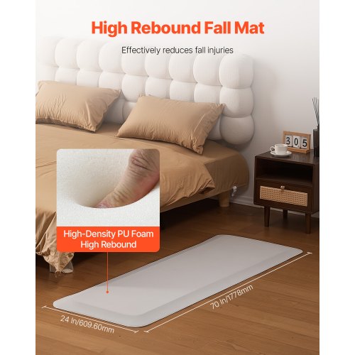 Fall Mat for Elderly 3/4-inch Thickened Fall Protection Mat 24 x 70 ...