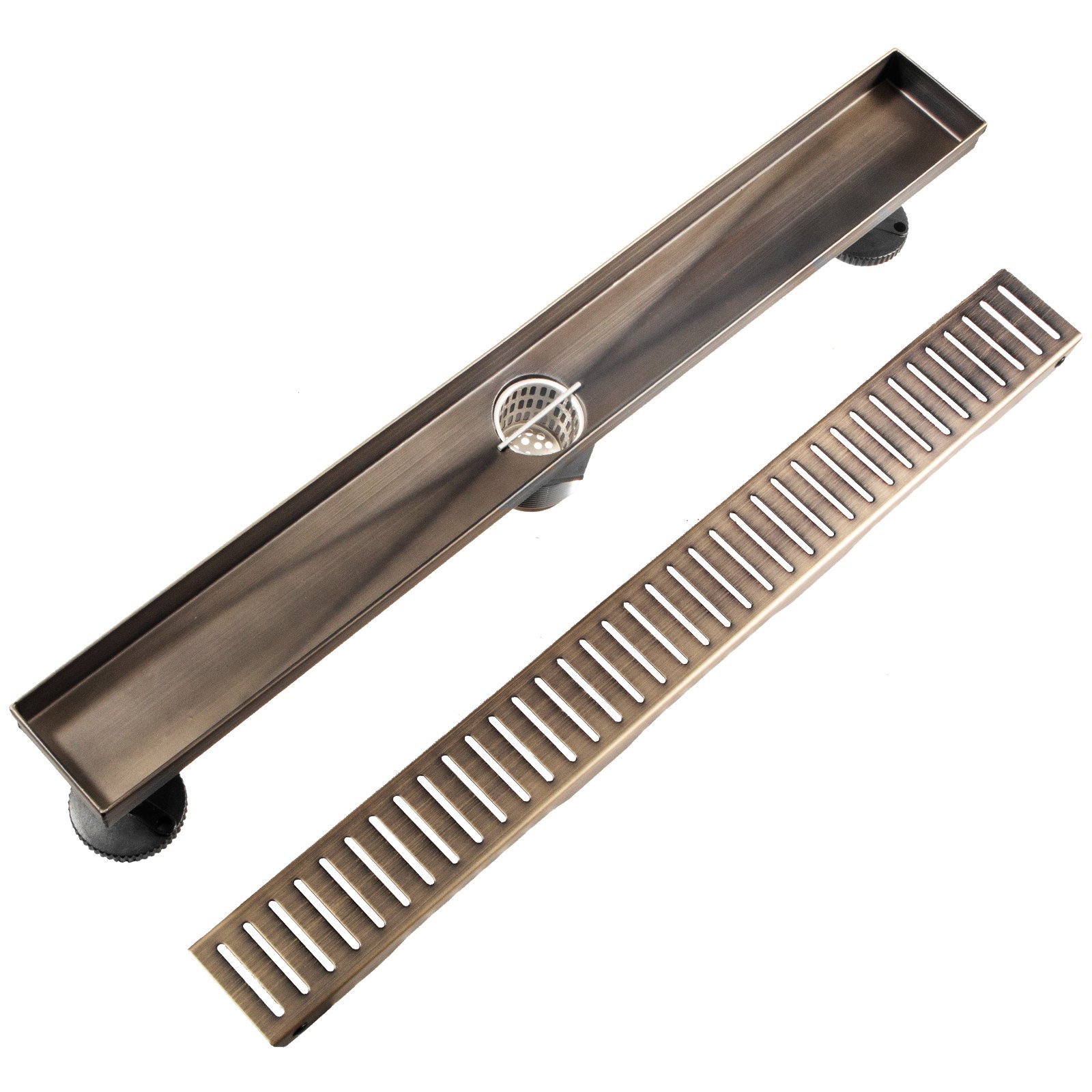 VEVOR Linear Drain 304 Stainless Steel 24x2.75in Linear Tile Drain 30L ...