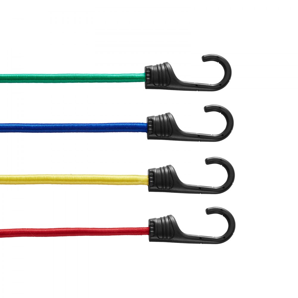 VEVOR Assorted Bungee Cords – 32 Pcs, 8 mm, 4 Clips