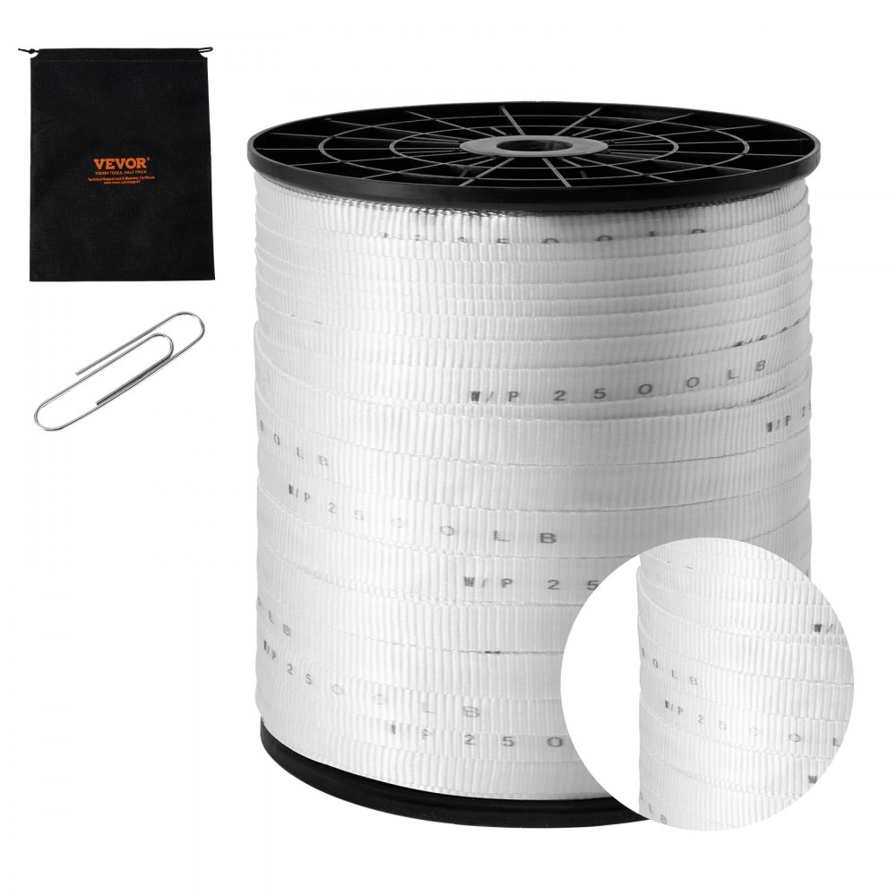 VEVOR Polyester Pull Tape, 3/4" x 1053' Mule Tape Flat Rope, 2500 lbf ...