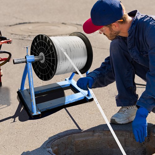 VEVOR Polyester Pull Tape, 1/2" x 3153' Mule Tape Flat Rope, 1250 lbf ...