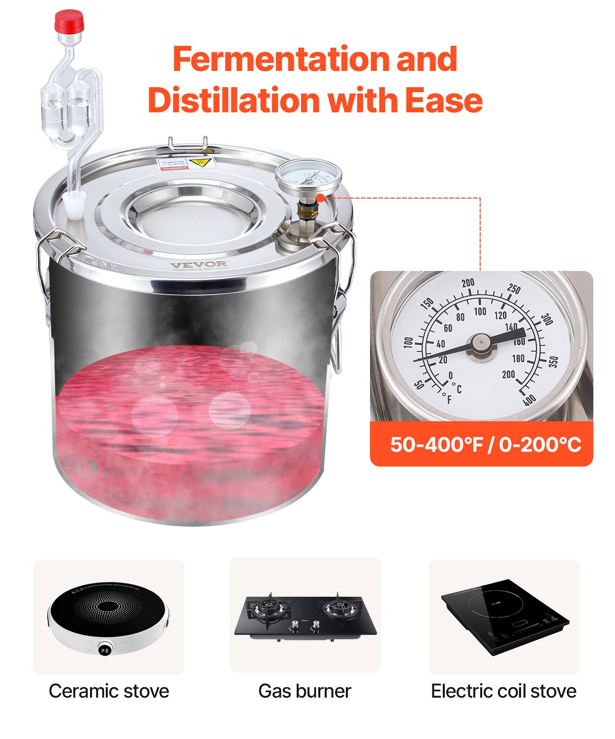 VEVOR Alcohol Still for Sale – 3 Gal, 11.4L Distiller Kit