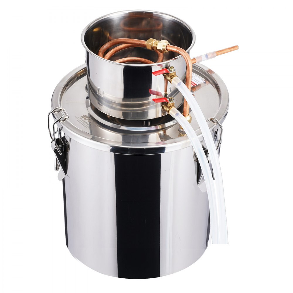 VEVOR Alcohol Distiller Home Brew – 5 Gal / 19L, Copper Coil