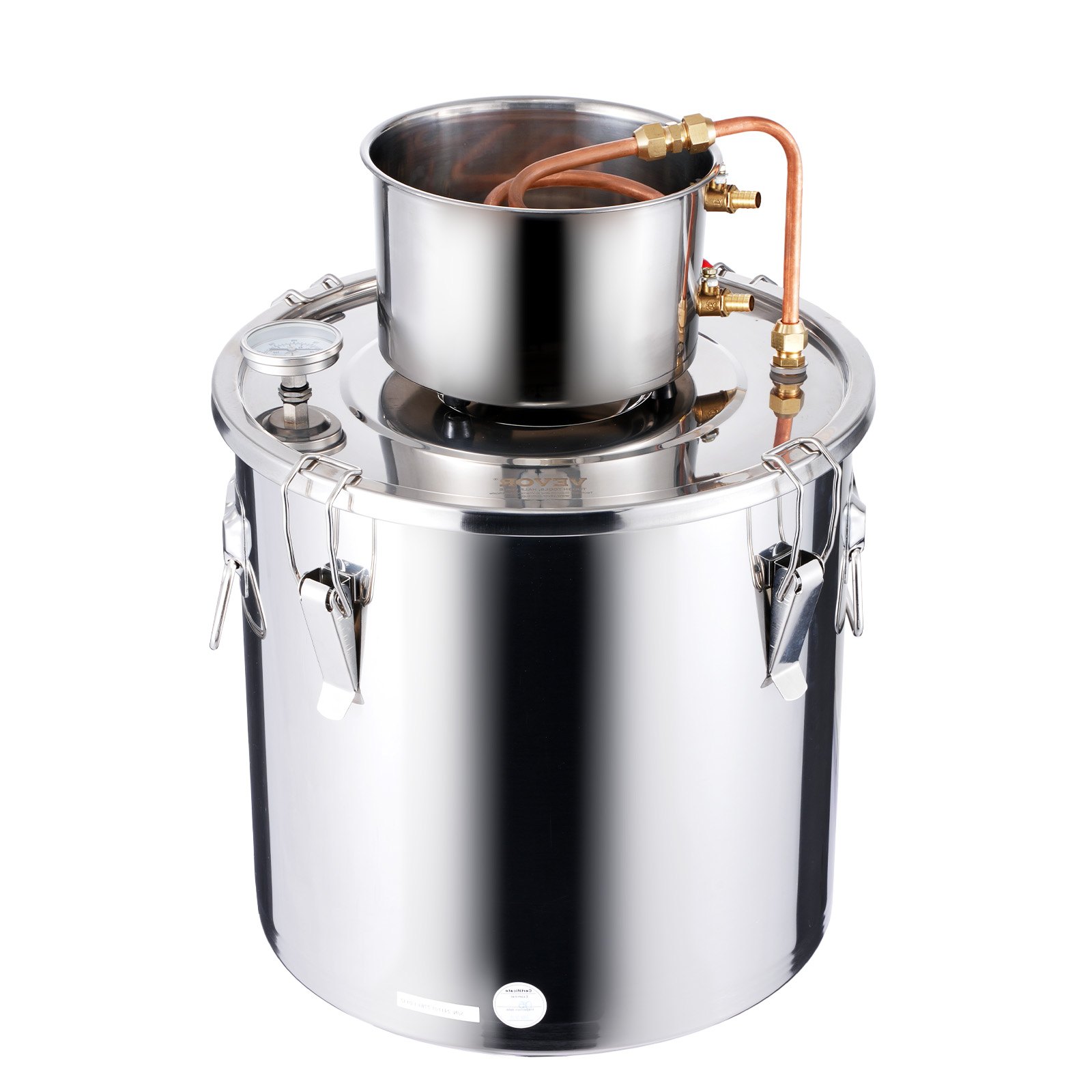 VEVOR Alcohol Distiller Moonshine Still - 8 Gal Steel Kit
