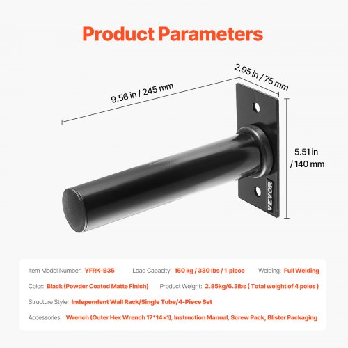 Wall Mounted Weight Plate Holder Home Gym Weight Storage Rack 4 Pack 2 ...