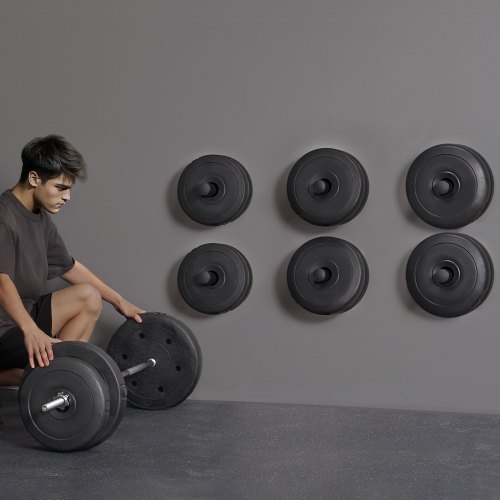 Wall Mounted Weight Plate Holder Home Gym Weight Storage Rack 4 Pack 2 ...