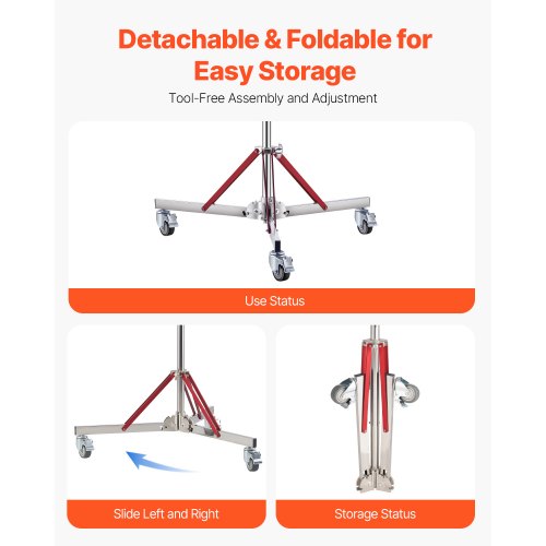 Heavy Duty Light Stand with Casters Max Height 10.5ft/320cm Tripod ...