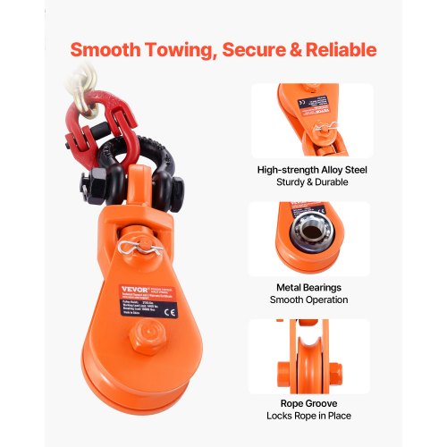 VEVOR 2 Ton Snatch Block Chain Flatbed Tow Truck Rollback Car Carrier ...