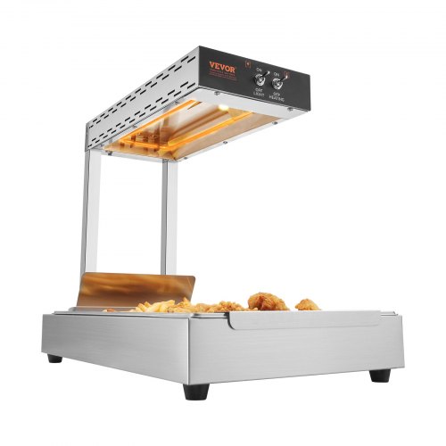 VEVOR French Fry Food Warmer, 750W Commercial Food Heating Lamp ...