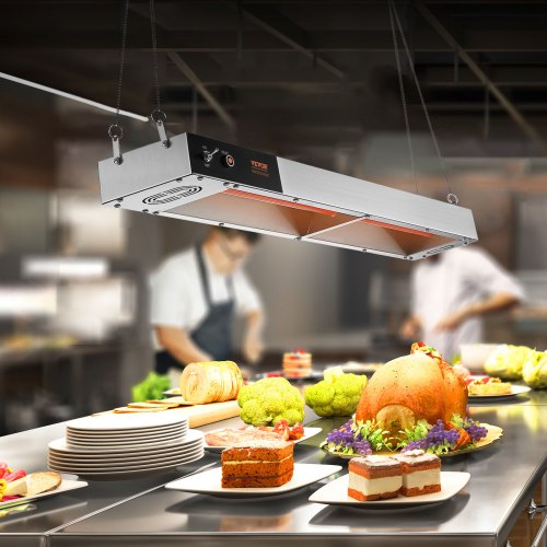 VEVOR French Fry Food Warmer, 850W Commercial Strip Food Heating Lamp ...