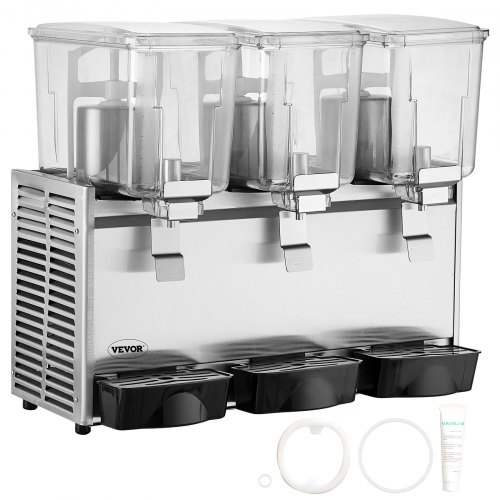 Drink Dispenser COSTWAY 36L Commercial Beverage Dispenser, 2 Tank ...