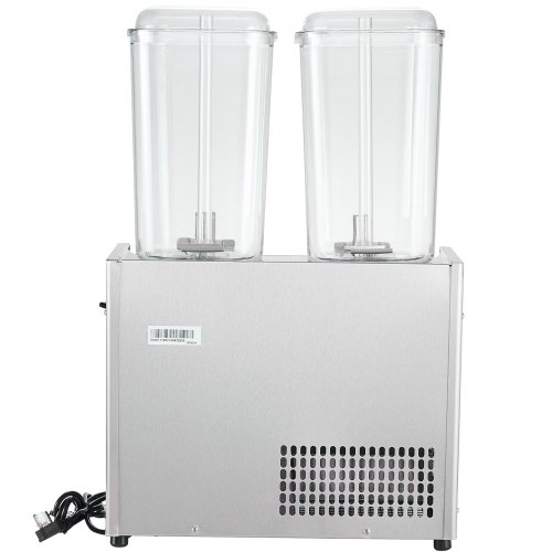 VEVOR Commercial Beverage Dispenser, 20.4 Qt 18L 2 Tanks Ice Tea Drink ...