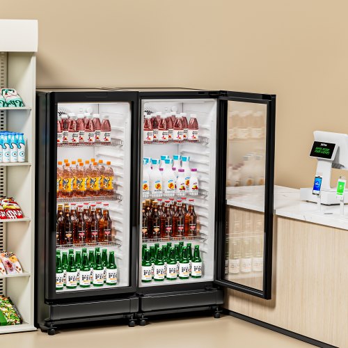 Commercial Merchandiser Refrigerator 5.7 CU.FT Glass Door Beverage ...