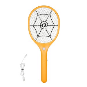 Electric Fly Swatter with 3 Layers Mesh and 500mAh Battery Yellow ...