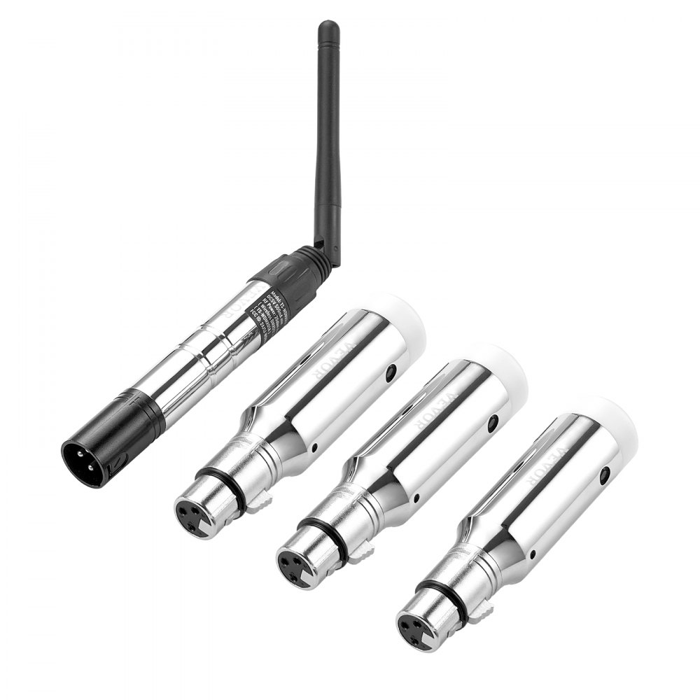 VEVOR DMX Wireless Transmitter Receiver – 656 ft, 2.4 GHz