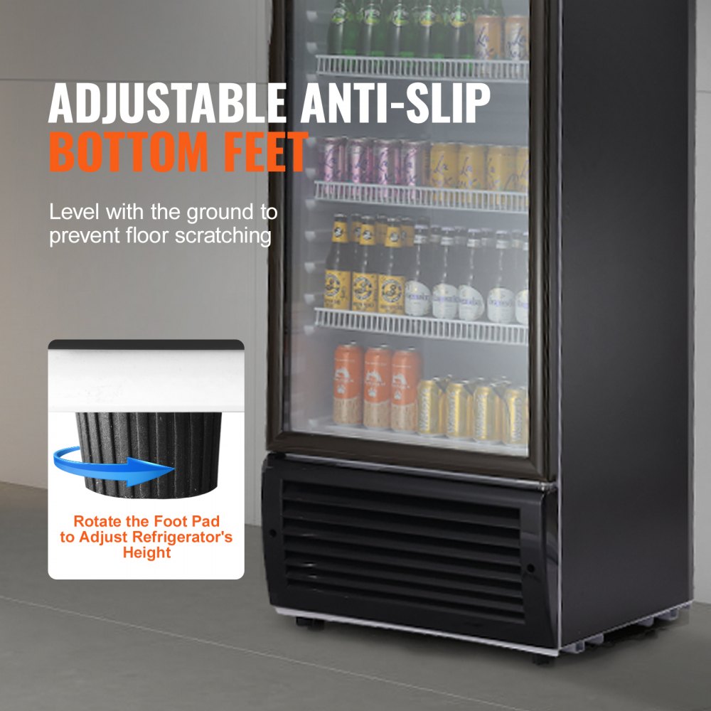 VEVOR Commercial Merchandiser Refrigerator, 14.8 Cu.Ft / 420L Beverage ...