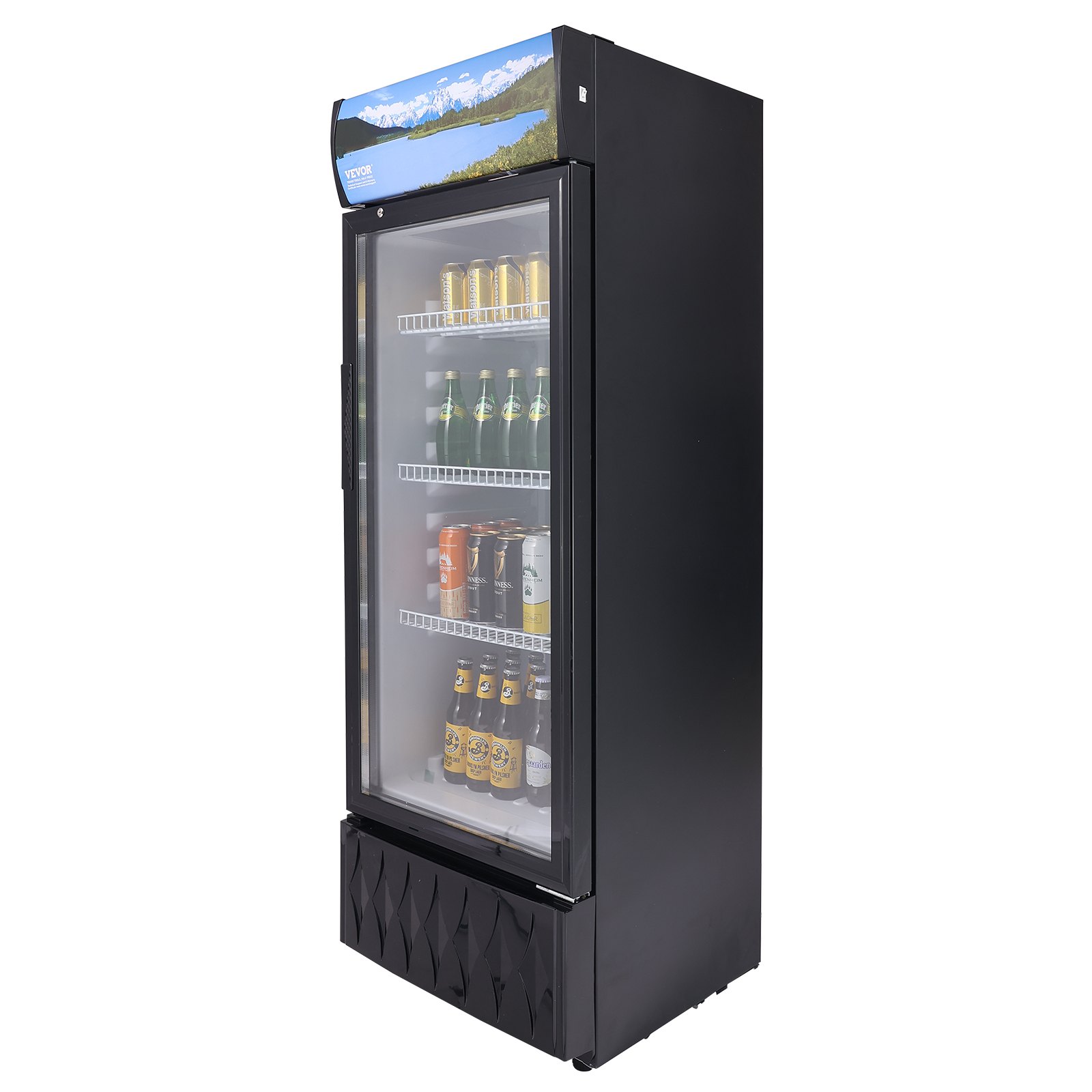 VEVOR Commercial Merchandiser Refrigerator, 6.8 Cu.Ft / 195L Beverage ...