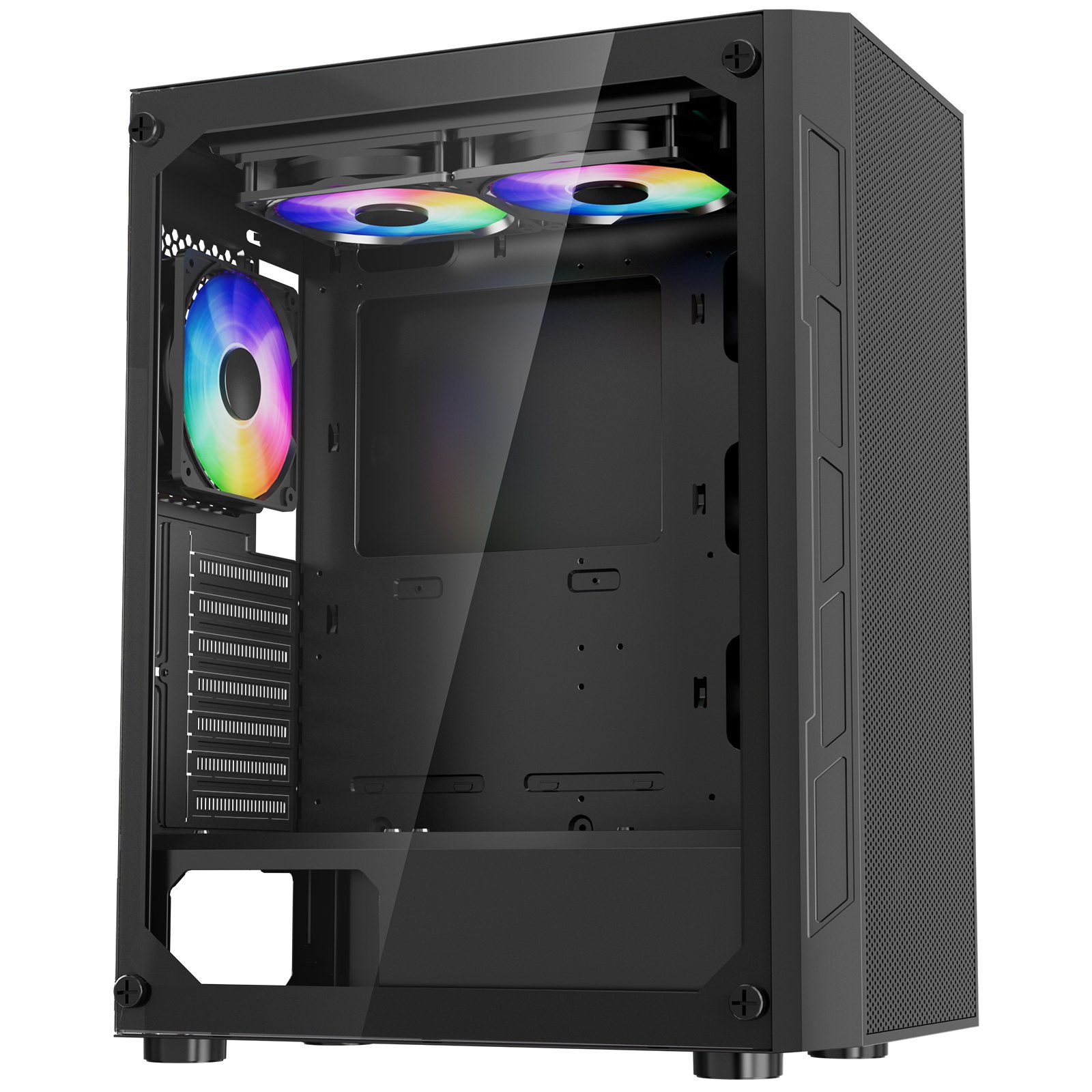 VEVOR Gaming PC Mid Tower Case – 3 ARGB, ATX/ITX, 320mm GPU