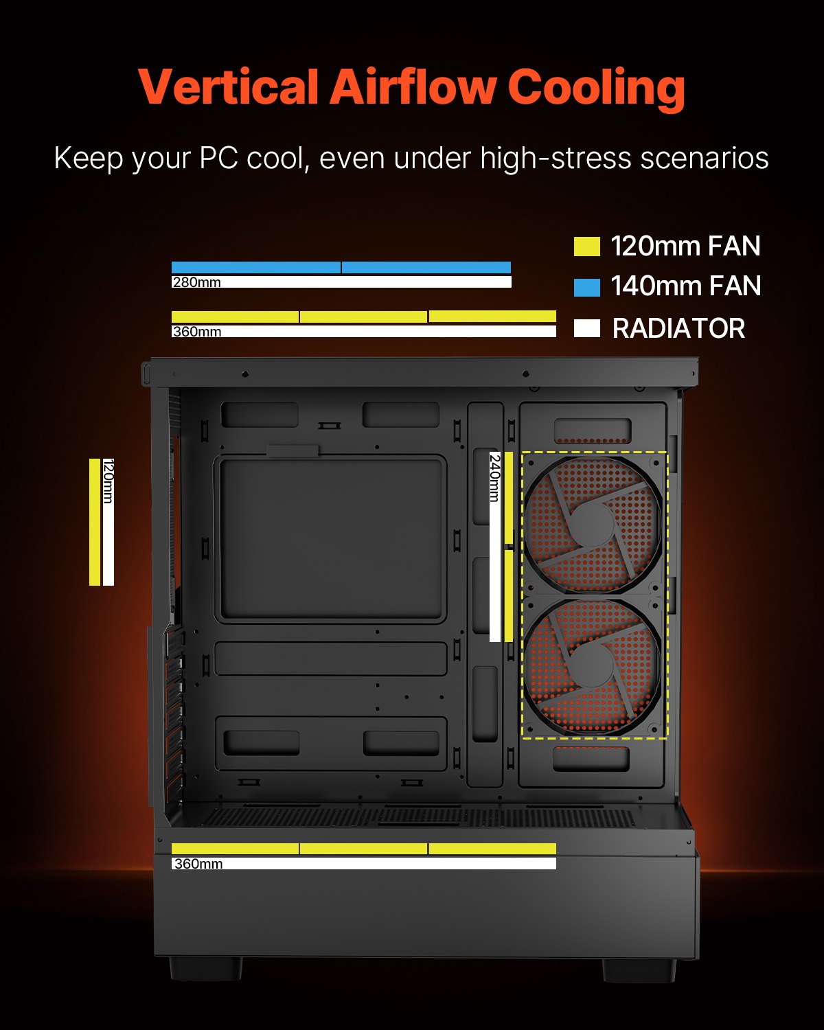 VEVOR Tempered Glass PC Case — Cool, Stylish, & Spacious