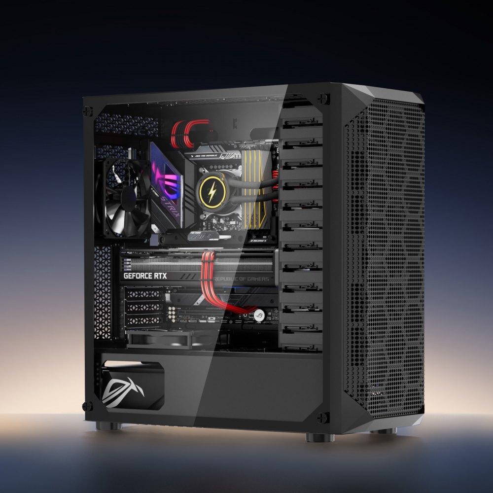 VEVOR Computer Case Mid – 4×120mm Fans, ATX Tower, 270mm