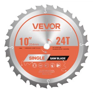 VEVOR Circular Saw Blade, 10 inch Diameter, 24 Sharp Alloy Teeth, 5/8 ...