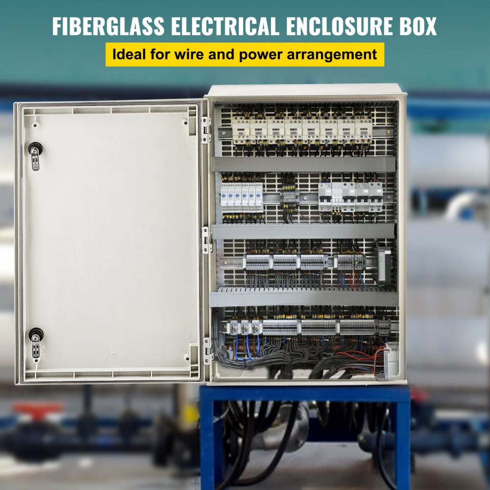 VEVOR NEMA Steel Enclosure, 60x40x23 cm NEMA 4X Fiberglass Electrical ...