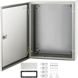 VEVOR Caja de acero VEVOR NEMA, caja eléctrica de acero NEMA 4X de 20 x 16 x 6'', IP66 a prueba ...