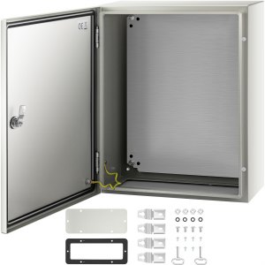 VEVOR Caja de acero VEVOR NEMA, 20 x 16 x 8'', caja eléctrica metálica NEMA 4X, IP66, resistente ...