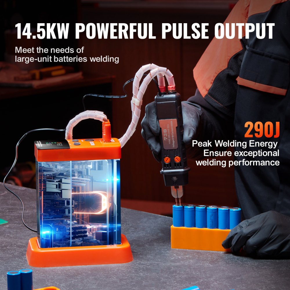 VEVOR Battery Spot Welder, 14.5KW Capacitor Energy Storage Pulse ...