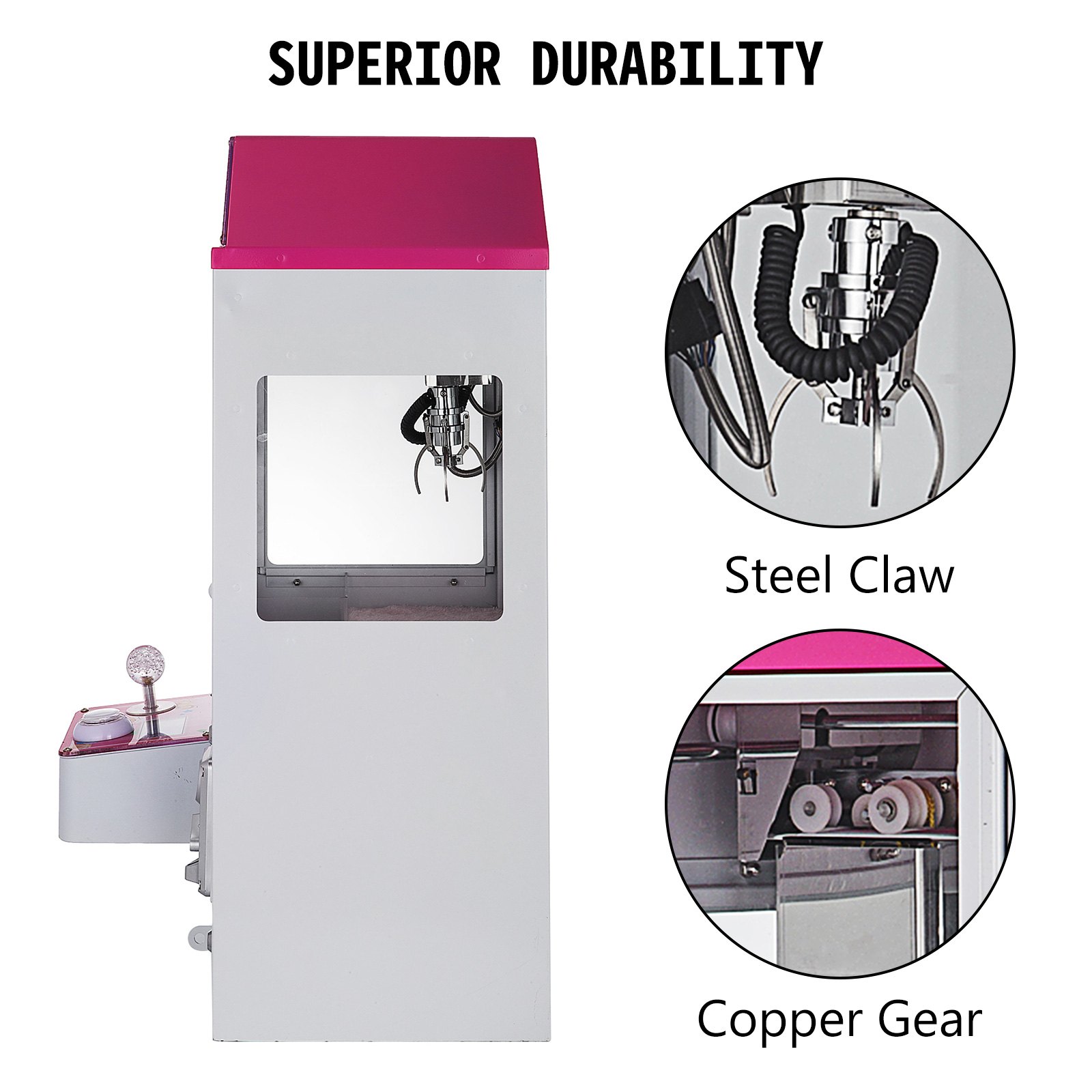 Vevor 110v Mini Claw Crane Machine Metal Case Bar Candy Toy Catcher ...