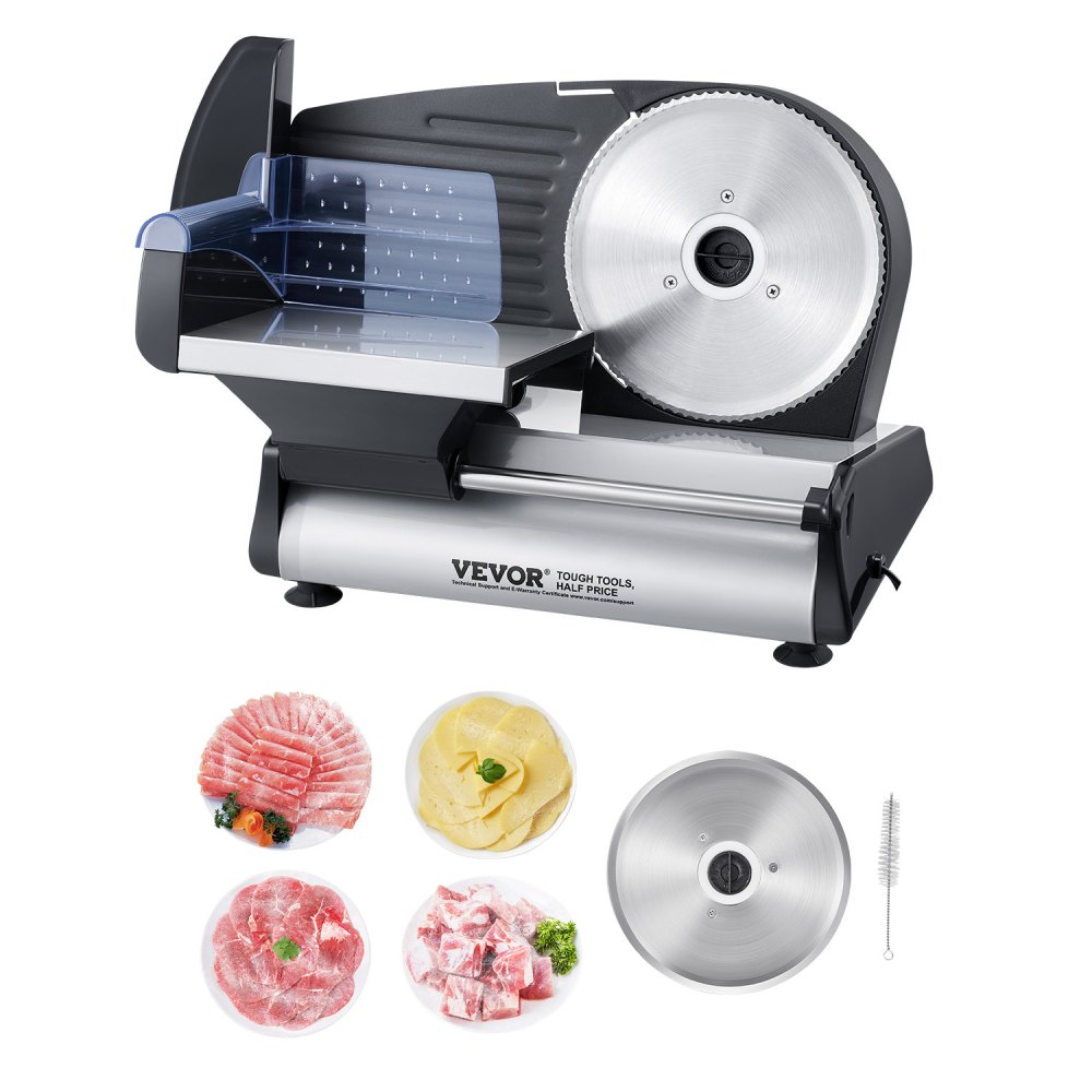VEVOR Meat Slicer 180W 190 mm Electric Deli Food Slicer for Meat Bread ...