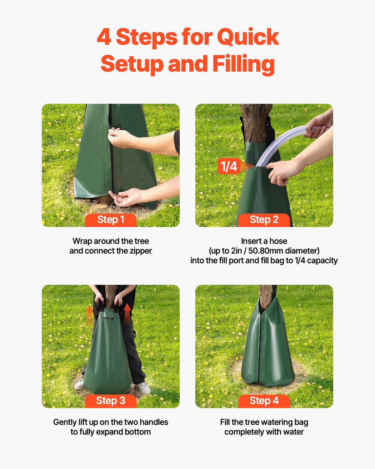 VEVOR Tree Watering Bag, 12 Packs 20 Gallons Watering Bags for New ...