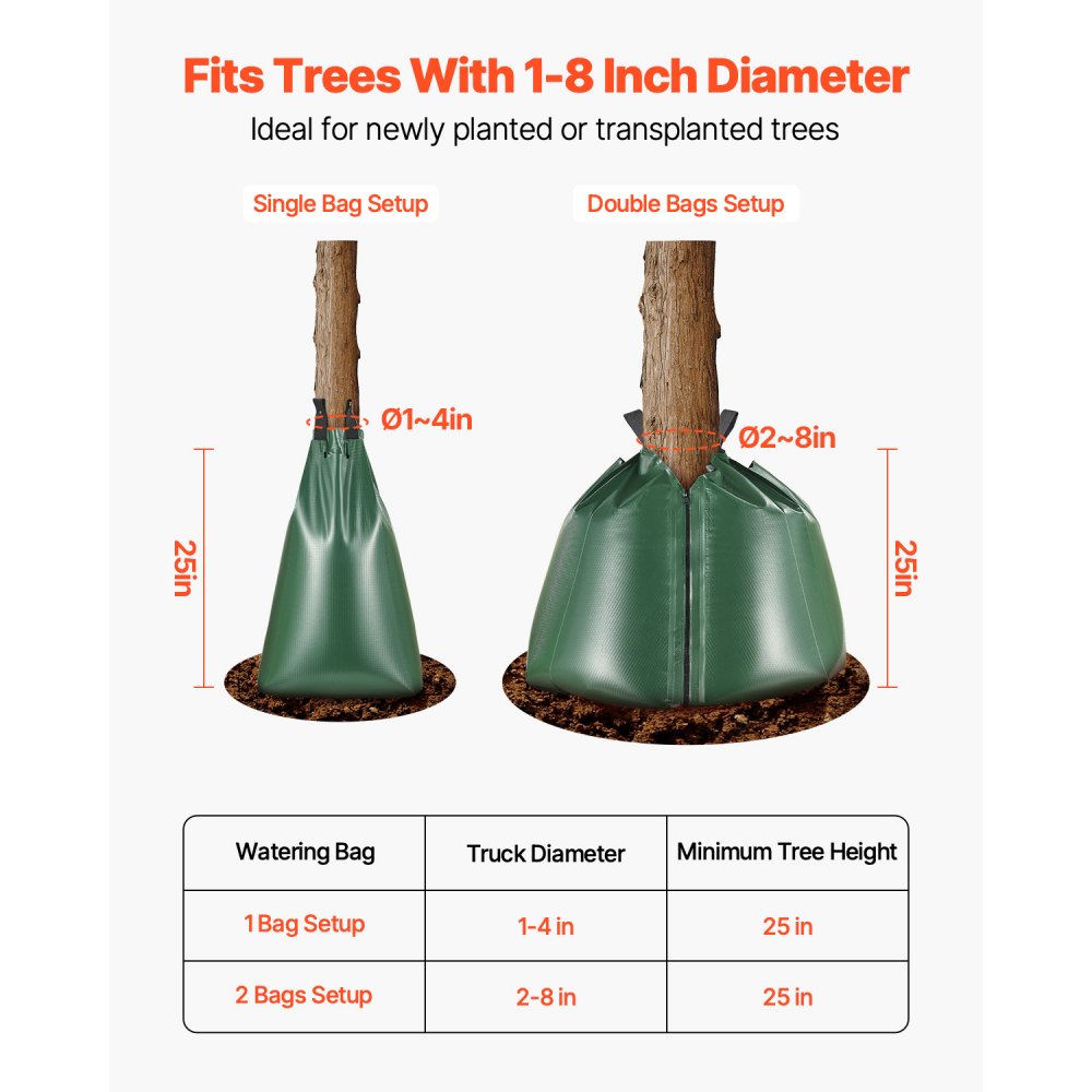 VEVOR Water Bags for Trees — Weather-Resistant PVC Material