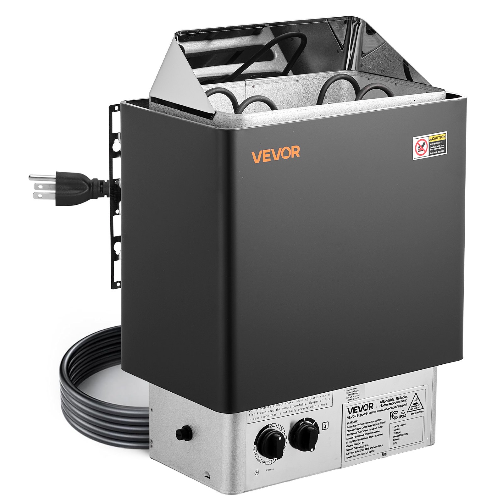 VEVOR Sauna Heater, 2KW AC 120V Electric Sauna Stove, Dry Steam Bath ...