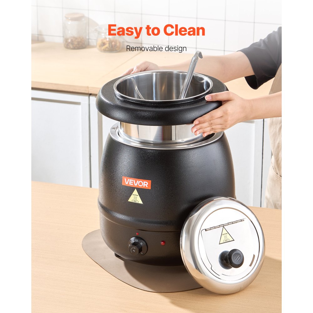 VEVOR Electric Soup Warmer Kettle – 10QT 95~176°F Adjustable