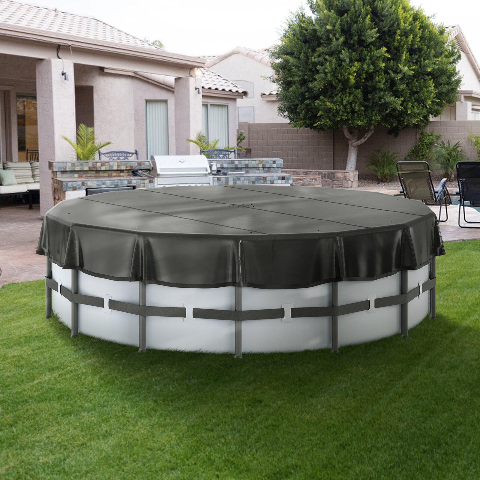 VEVOR 18 Ft Round Pool Cover, Solar Covers for Above Ground Pools ...